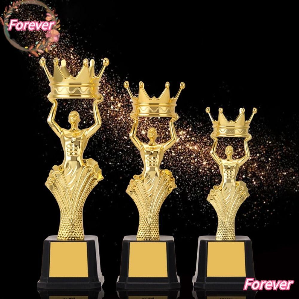 FOREVER Award Trophy, Golden Plastic Reward Cup, Crown Craft Souvenirs ...