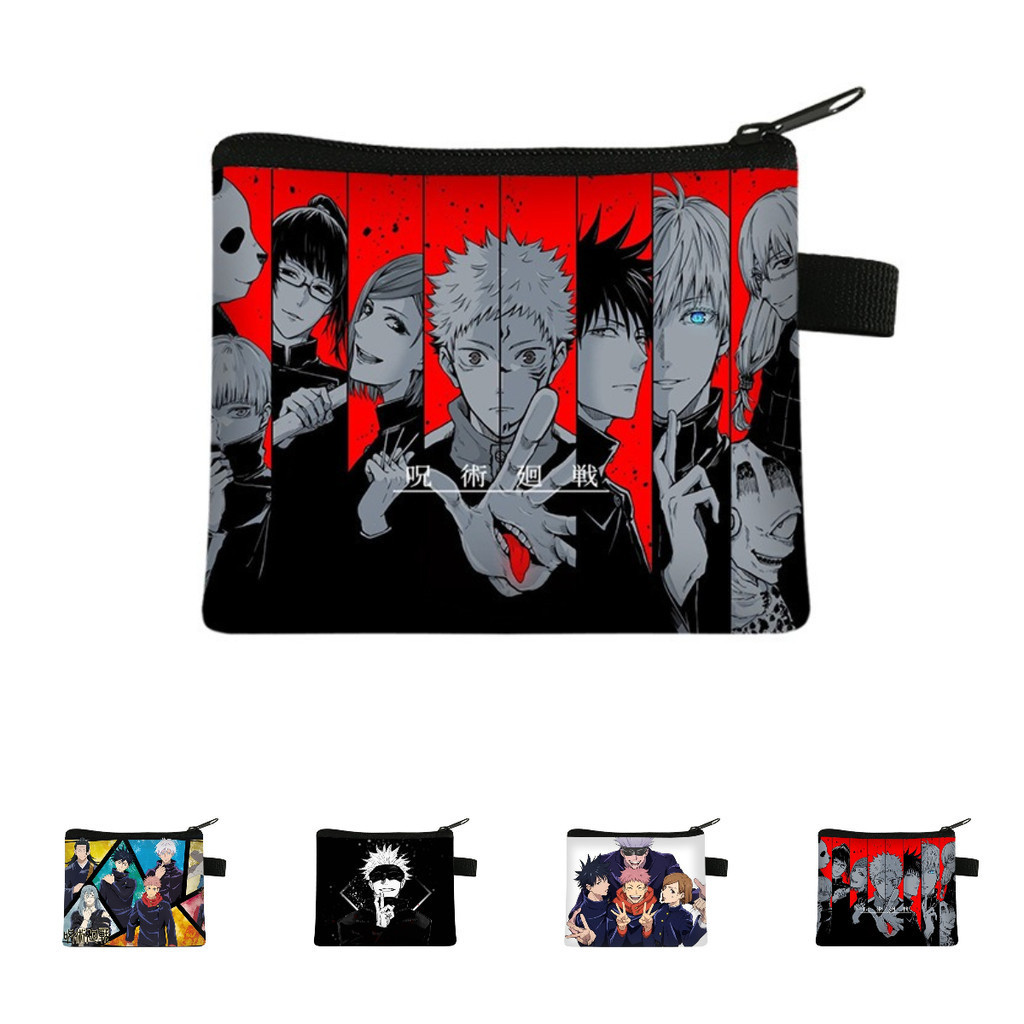 Jujutsu Kaisen Boys Girls Cartoon Zipper Coin Wallet Bag Satoru Gojo ...