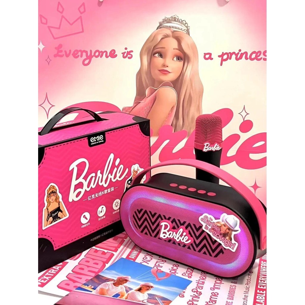 Emie Barbie Co-branded P6 Wireless Bluetooth 5.3 Speaker Set Pink Cute ...