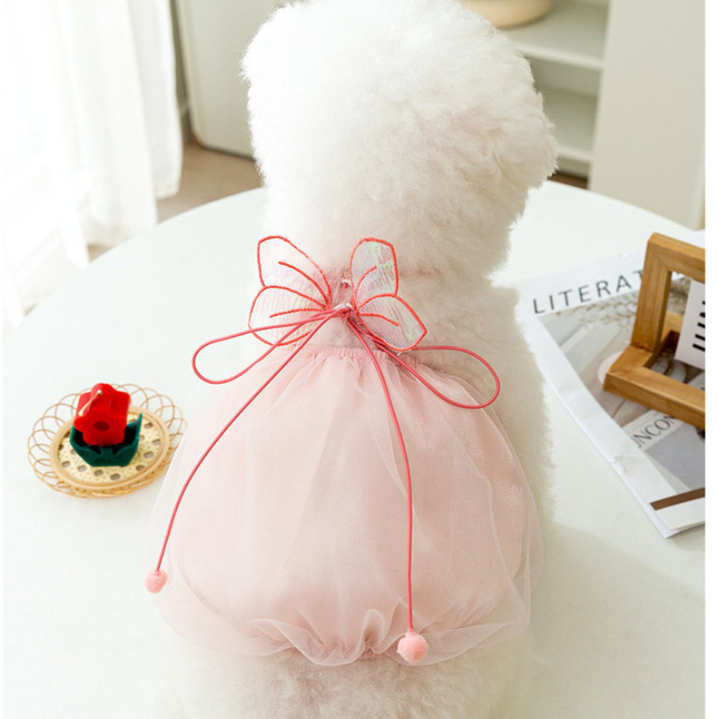 Pet Clothes for Dog Cat Butterfly Decor Vest Female Shihztu Dog Clothe ...
