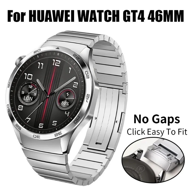 No Gaps Stainless Steel Metal Strap For HUAWEI WATCH GT 4 46mm GT4 ...