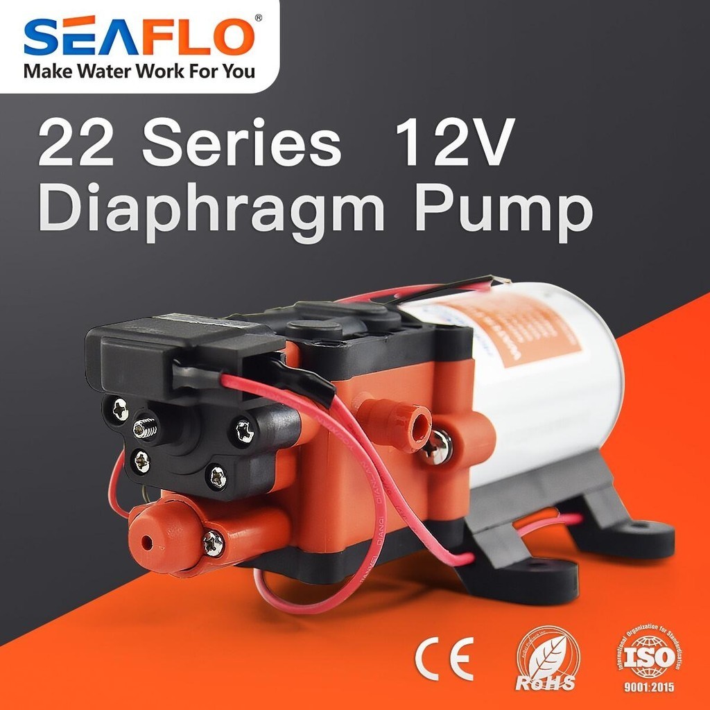 SEAFLO 1.3 GPM 60 PSI Automatic Marine Water Diaphragm Pump 12V Self Priming Electric Yacht Boat ...