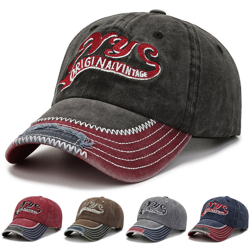 Europe and The United States Retro Do Old English Baseball Cap Short ...