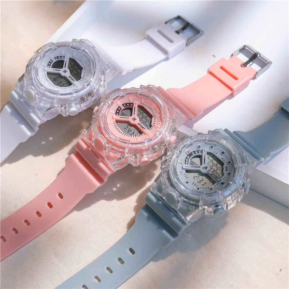Korean Macaron Color Wristwatches Water Resistant Men's Women's Unisex ...