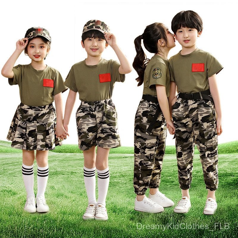 AAAAAAAA Children's Military Training Uniform Set Summer Short Sleeve ...
