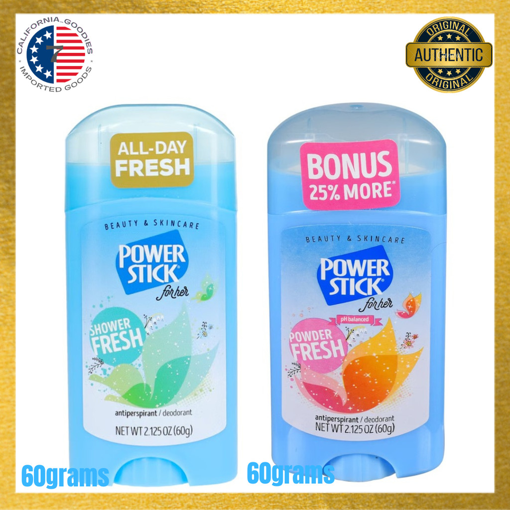 NEW POWER STICK for Her Shower Fresh and Powder Fresh Women's Deodorant ...