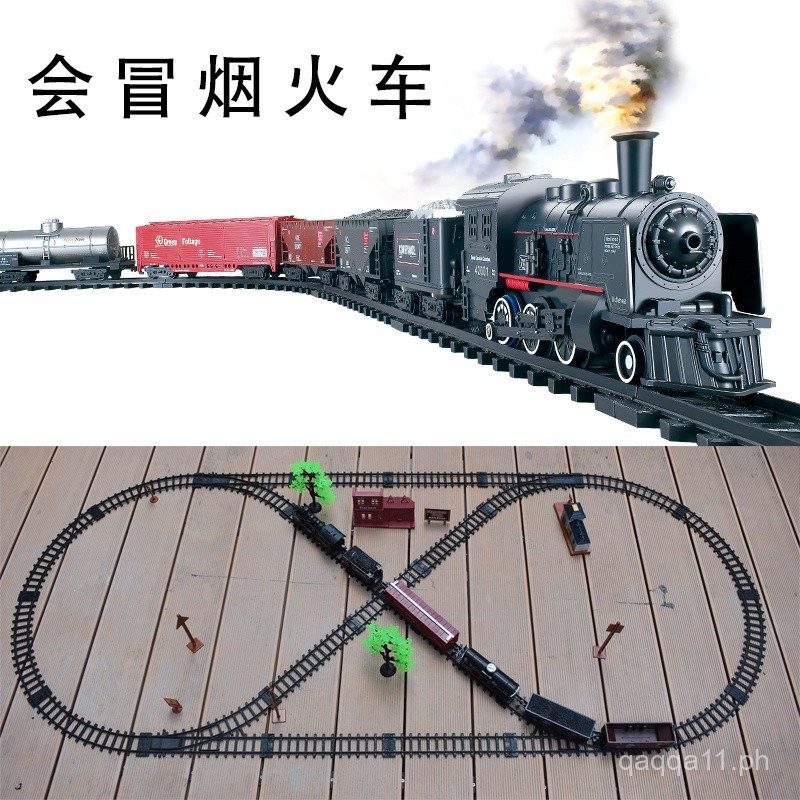 Simulation Steam Alloy Metal Train Children's High-Speed Rail Track ...