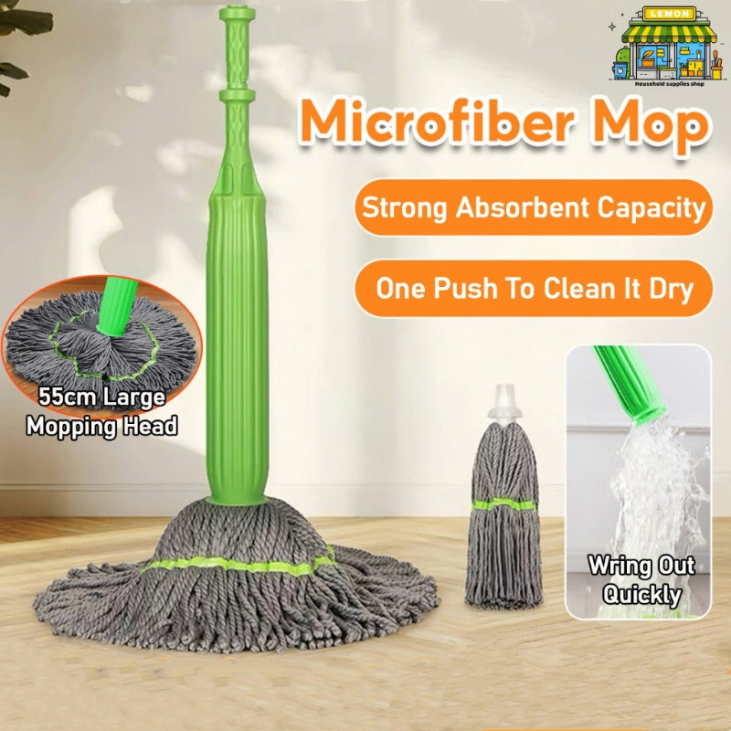 Mop For Floor Multi Function Microfiber Mop Bamboo Fiber Self Twisting ...
