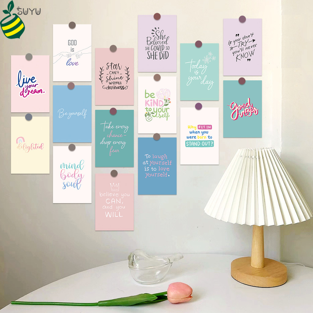 30pcs Inspirational Wall Stickers, Assorted Inspirational Postcards ...