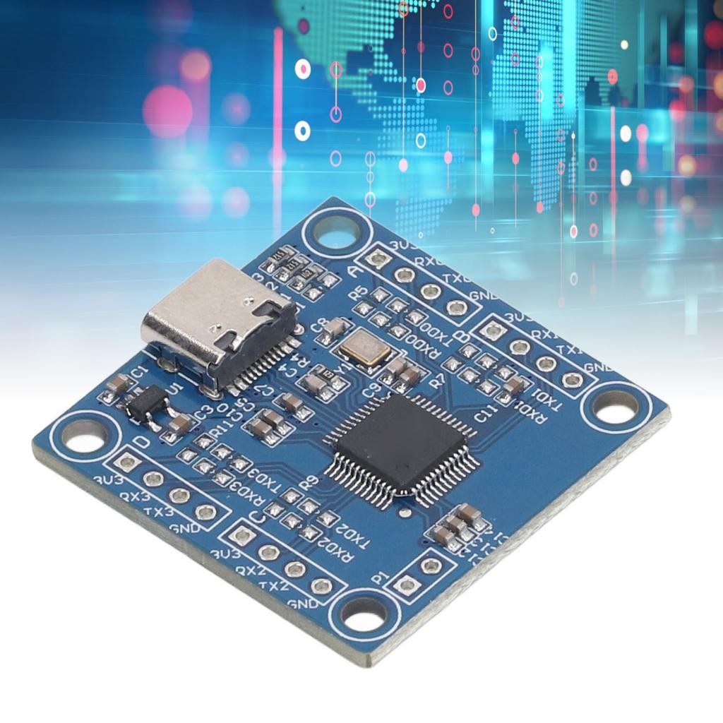 Soxii USB to Serial Port Module 4 Way TTL 3.3V 12Mbps Baud Rate UART ...