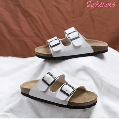 Belive 2 Lock Strap Rice Husk Sole Sandals In Black And White Product Code SH02a | Shopee ...