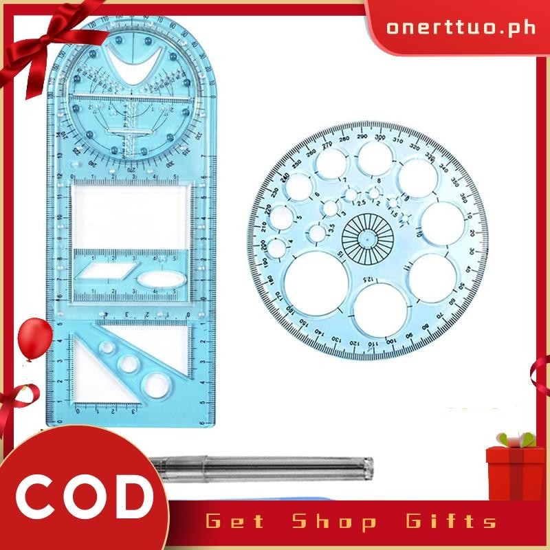Multifunctional Geometric Ruler, Draft Rulers for School Office with ...