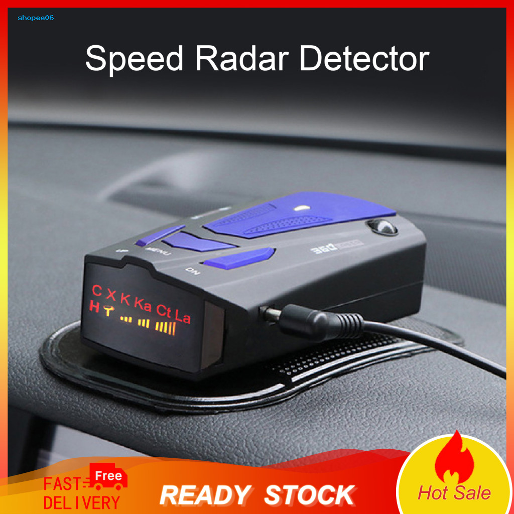 JJAM V7 12V 360 Degrees Speed Radar Detector Long Range Voice Alert ...