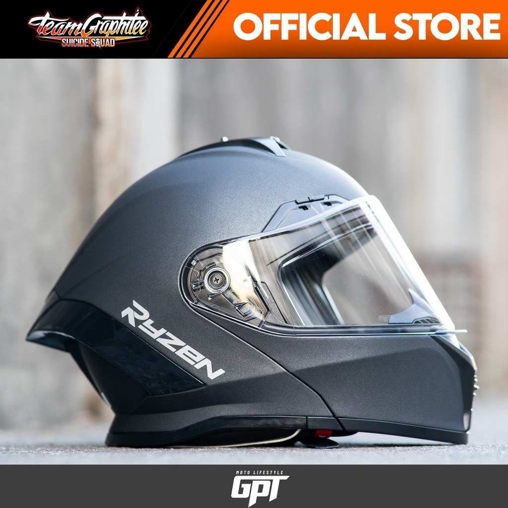 RYZEN HELMET ZX400V MONO MODULAR DUAL VISOR w/ clear lens only | Shopee ...