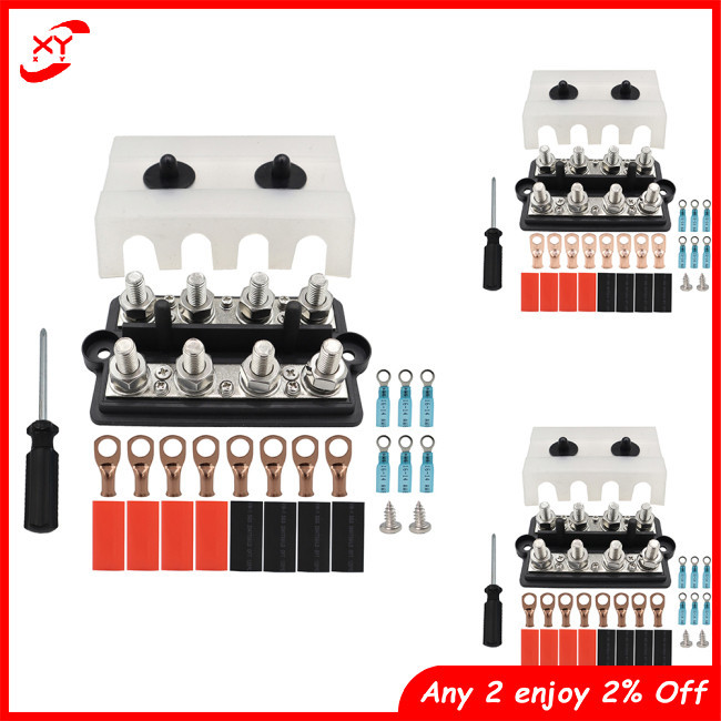 XY 250A Power Distribution Block 12V Marine Bus Bar With Cover Battery M10 M8 BusBar For Boat ...