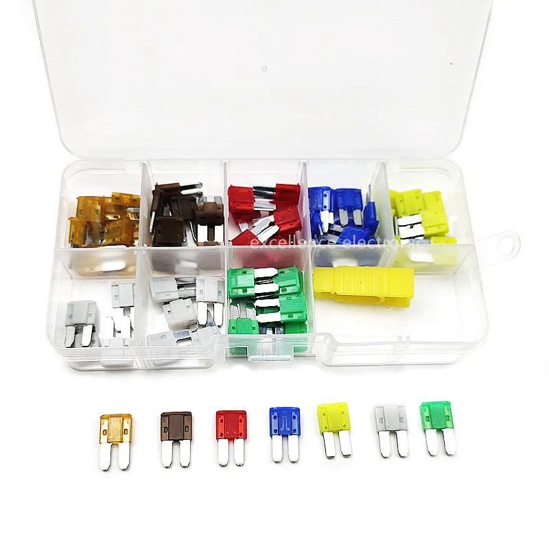 Mini M2 Auto Long Foot Fuse Combo Kit 5A 7.5A 10A 15A 20A 25A 30A ...