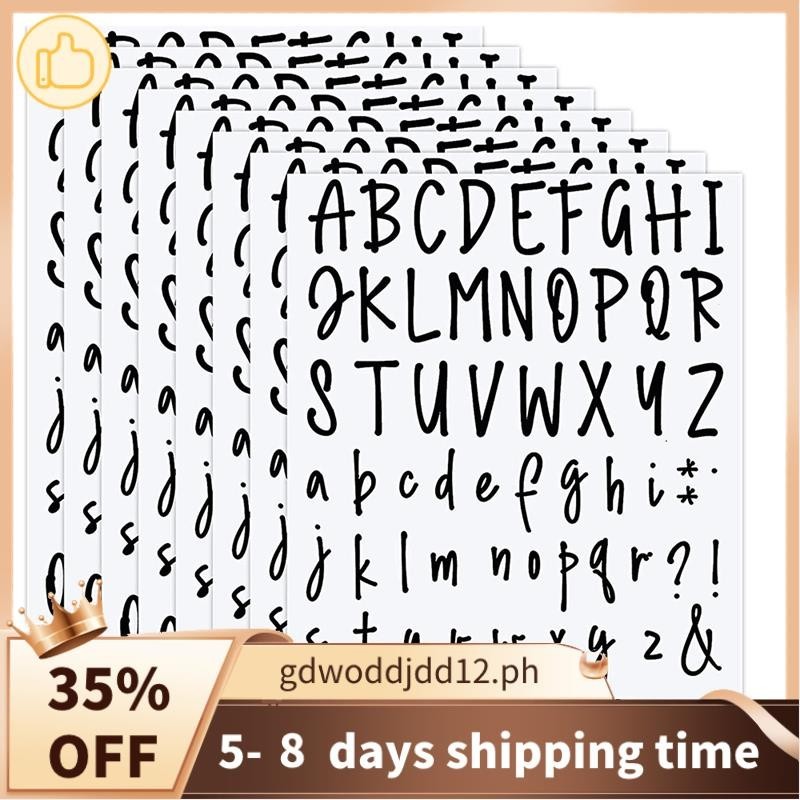 8 Sheets Self Adhesive Vinyl Letters Numbers Kit, Letters Numbers ...