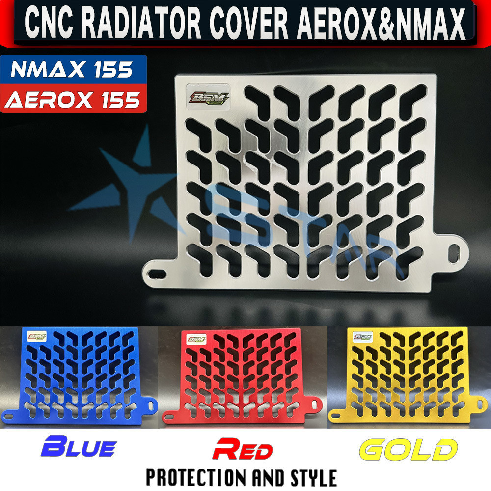 Full CNC Radiator Cover For Aerox 155 /NMAX 155 / Lexi With Bolt ...