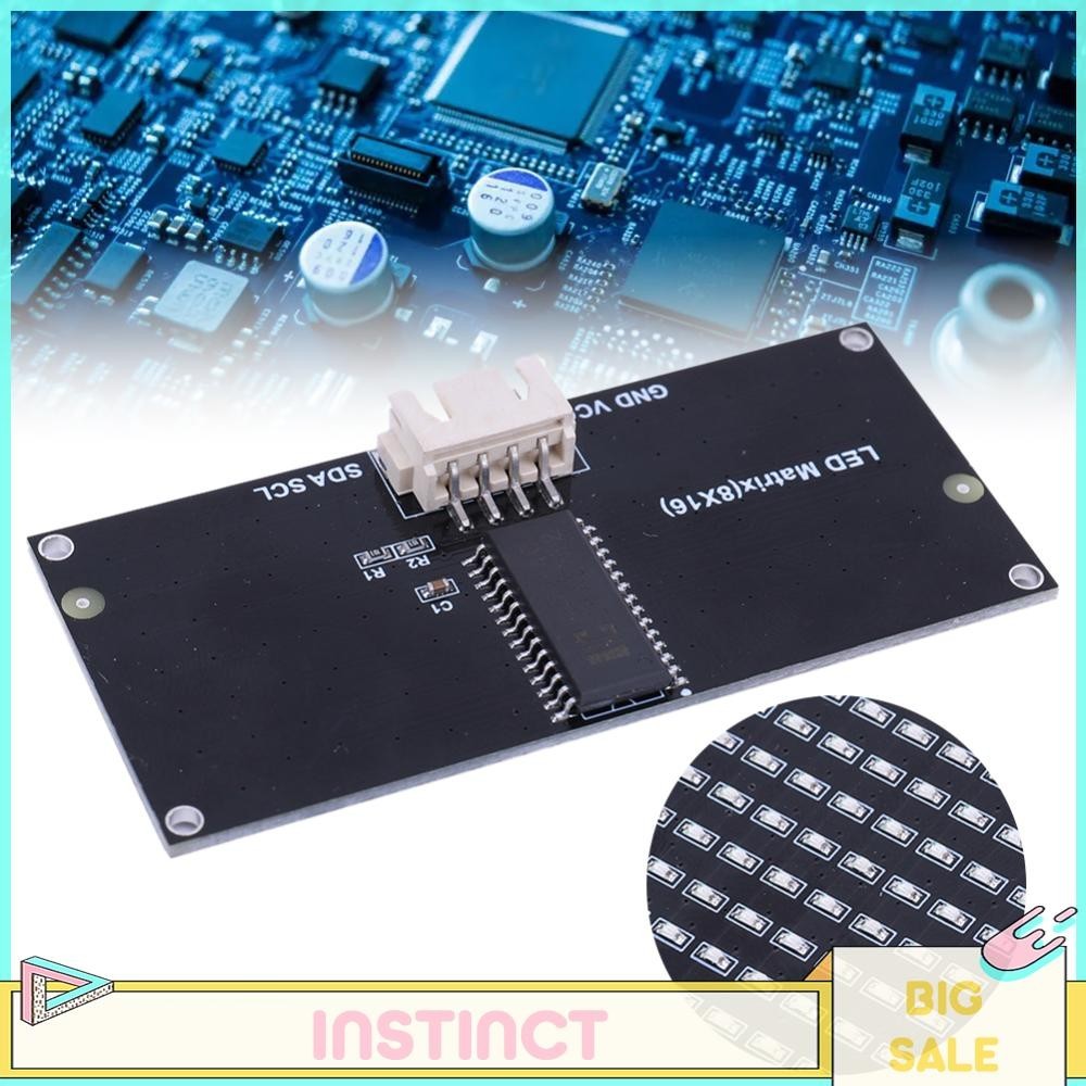 8x16 Matrix LED Light Display Module I2C Communication LED Control ...
