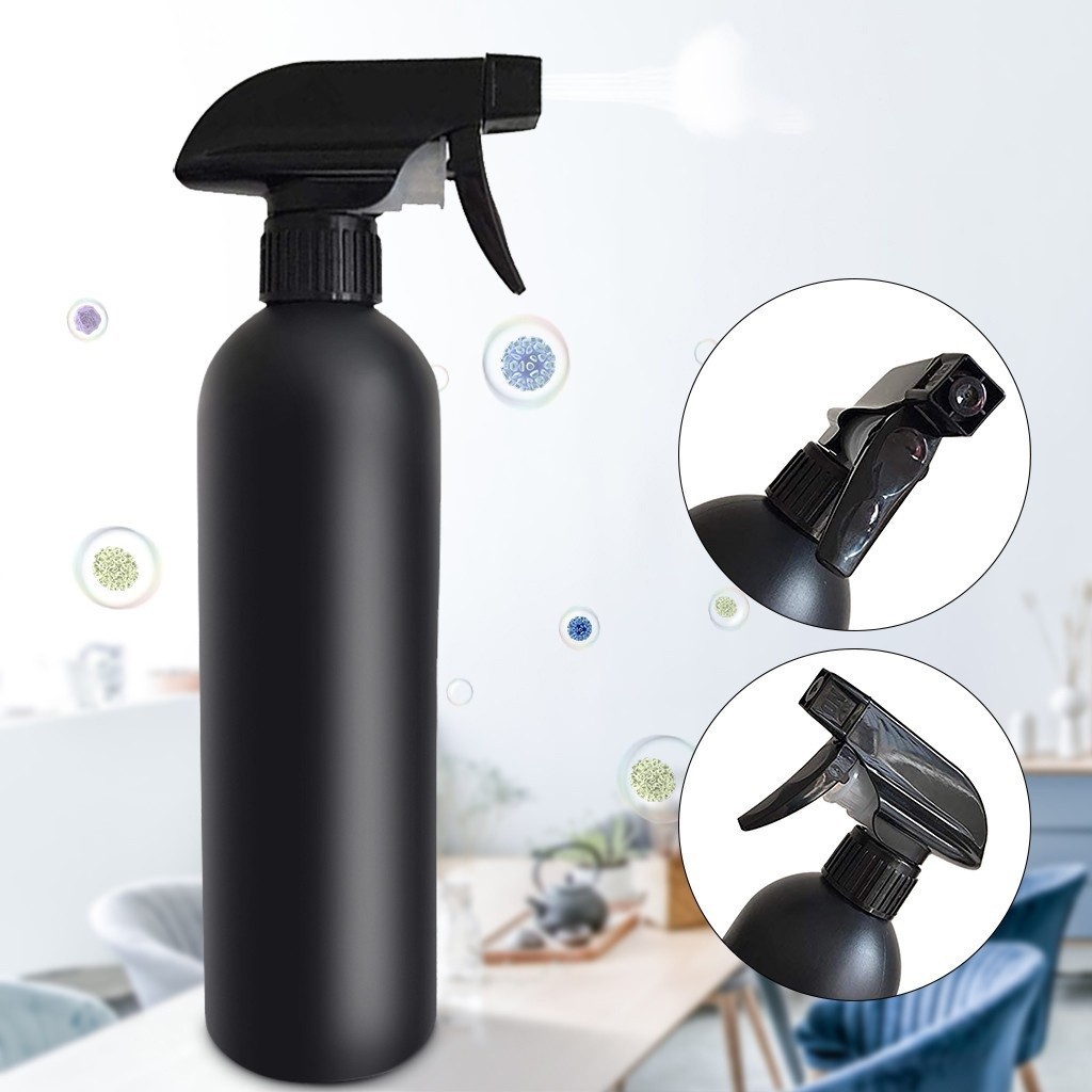 Matte 500ml Powerful Mist Sprayer Black Trigger Bottle Multi-Functional ...