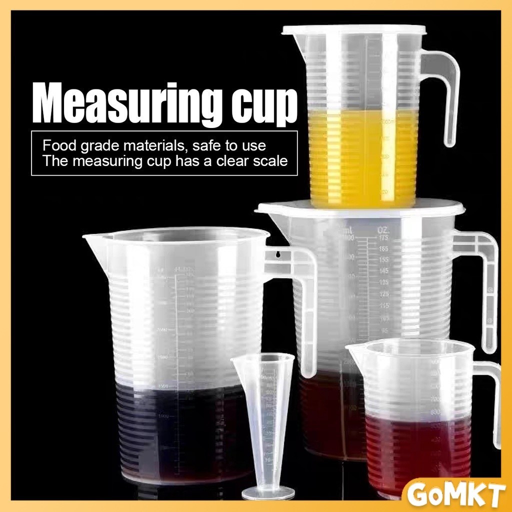 G.M. Clear Plastic Measuring Cup Pitcher Liquid Measure Jug Cup Container | Shopee Philippines