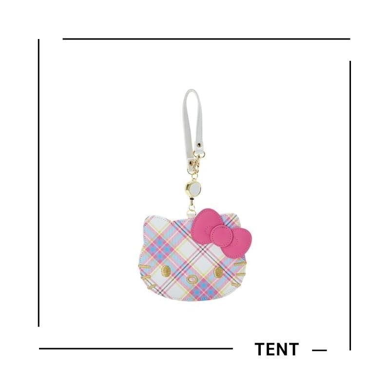 Sanrio Hello Kitty Dress Tartan Design Series Face Shape Pass Case ...