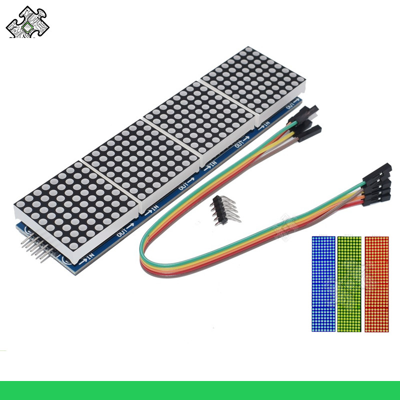 Englab★max7219 Microcontroller Display Dot Matrix Module Max7219 4 In 1 Display Module Red