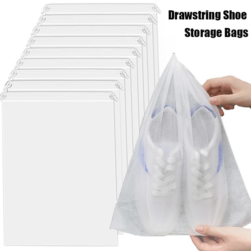 Non-Woven Shoe Dust Covers/Dustproof Drawstring Clear Storage Bag ...