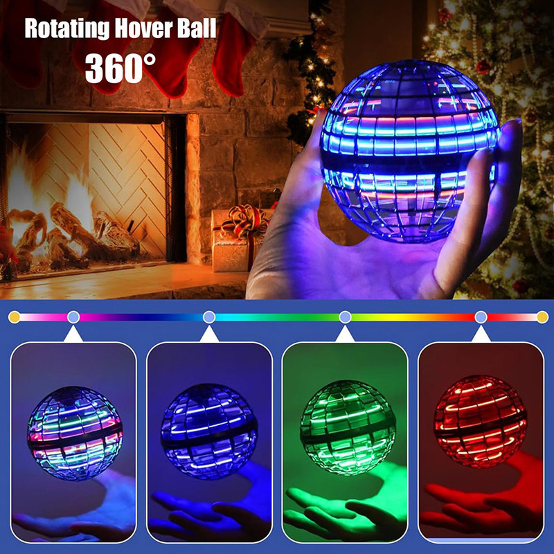 Flynova Pro Flying Ball Toy for Kids 360° Rotating Magic Ball Drone ...