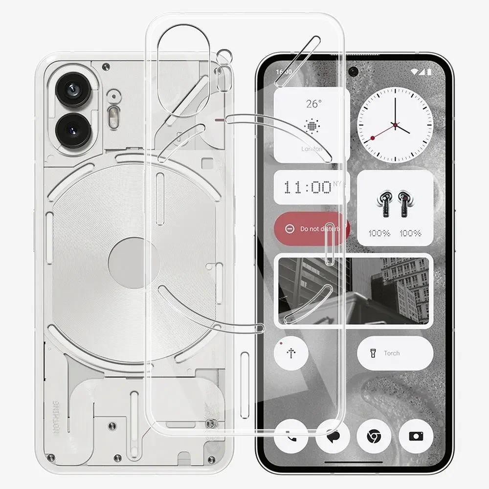 For Nothing Phone 2 Case Clear Soft Silicone TPU Protect Phone Casing ...