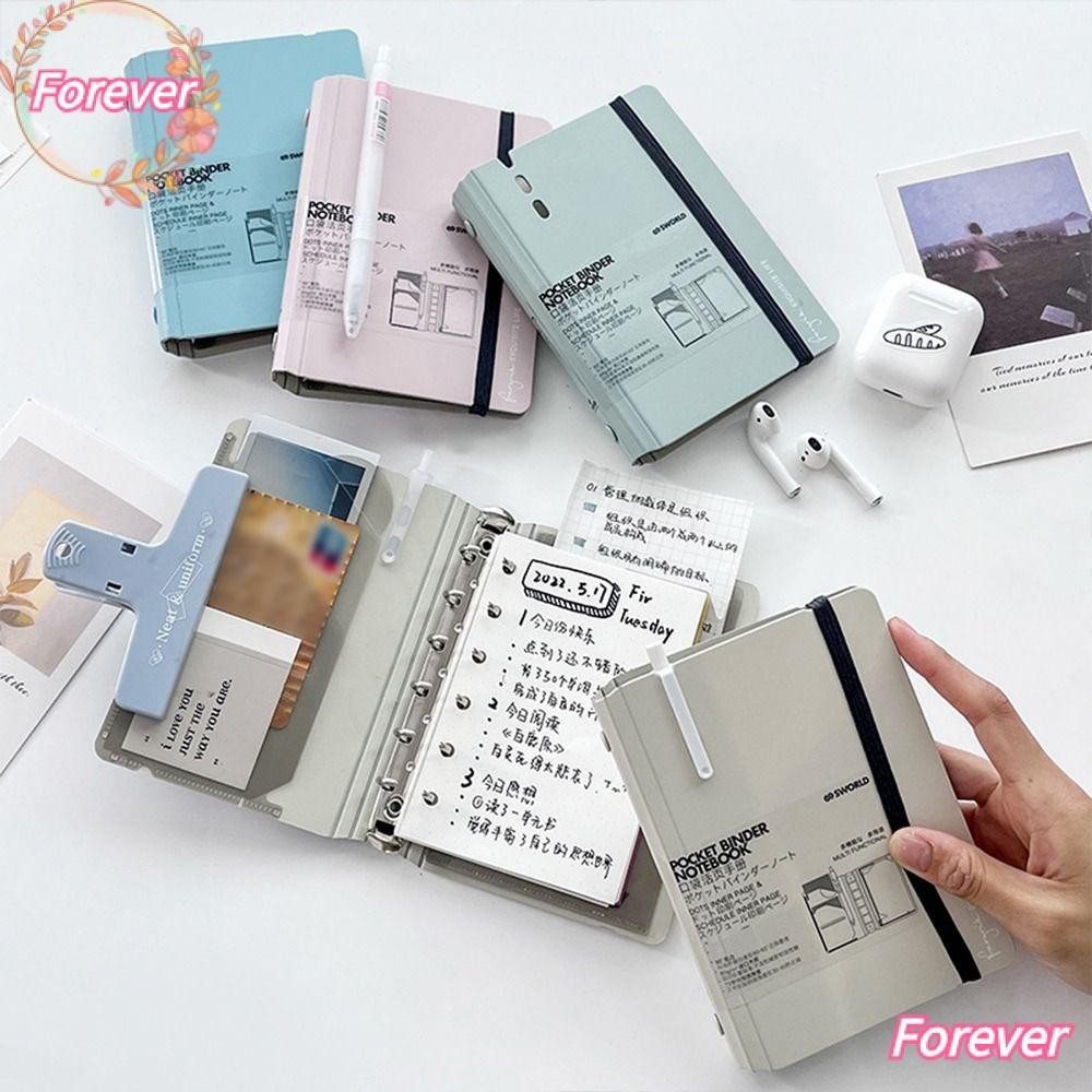FOREVER Loose-leaf Notebook, A7 Removable Ring Binder Notepad, Portable ...