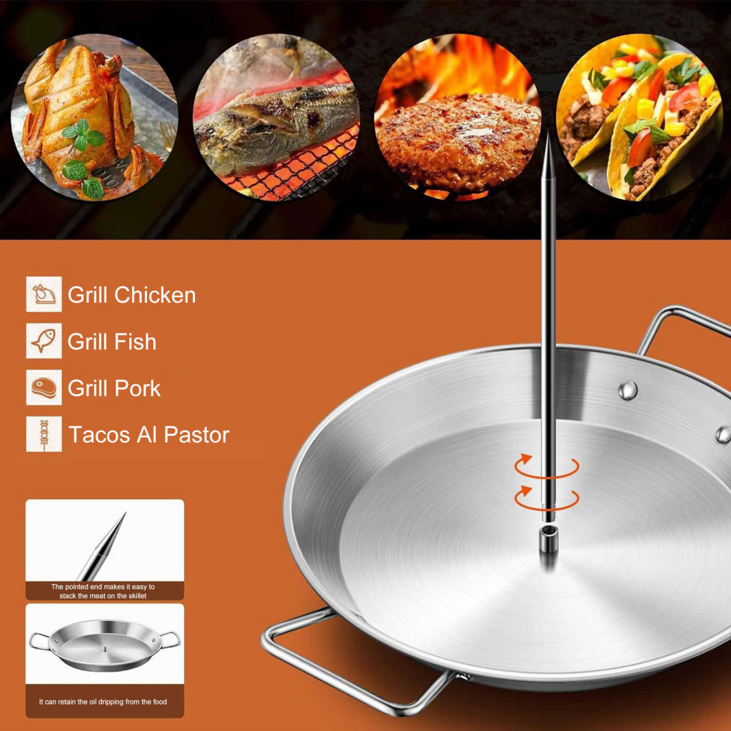 Shawarma Holder with Handle Easy to Install Shawarma Pan 9 Inch ...