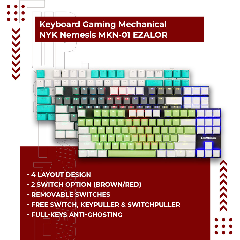 Nyk Nemesis MKN-01 Mechanical Gaming Keyboard EZALOR | Shopee Philippines