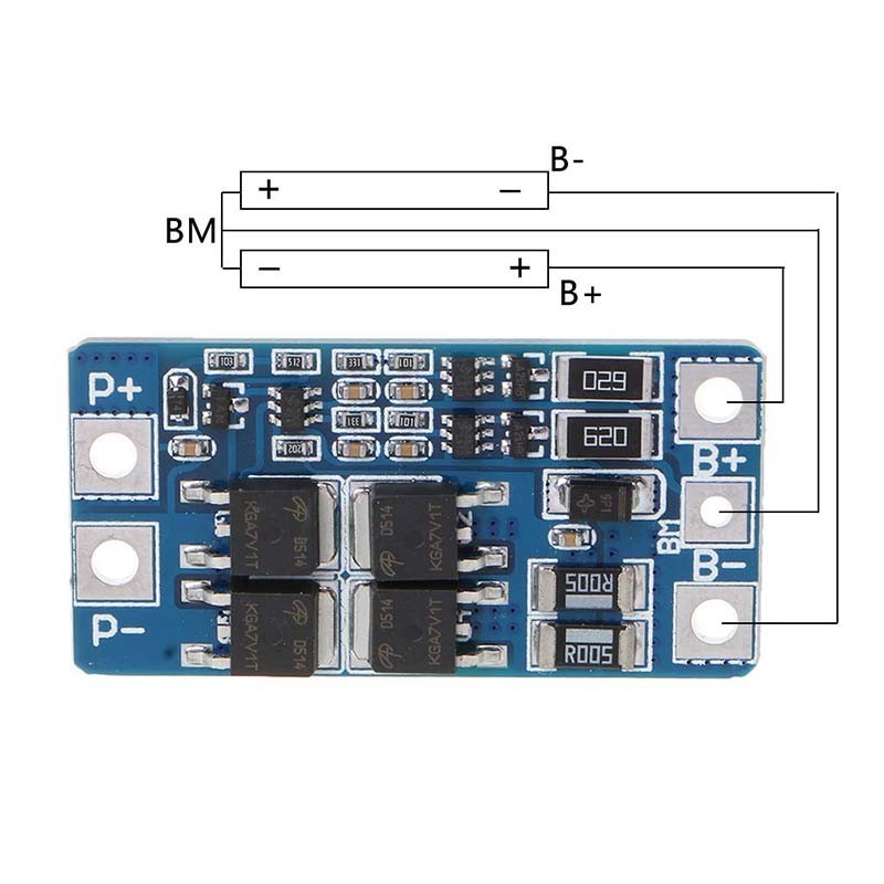 BMS 2S 10A 7.4V 8.4V LiFePO4/Lithium Battery Charge Board with Balance ...