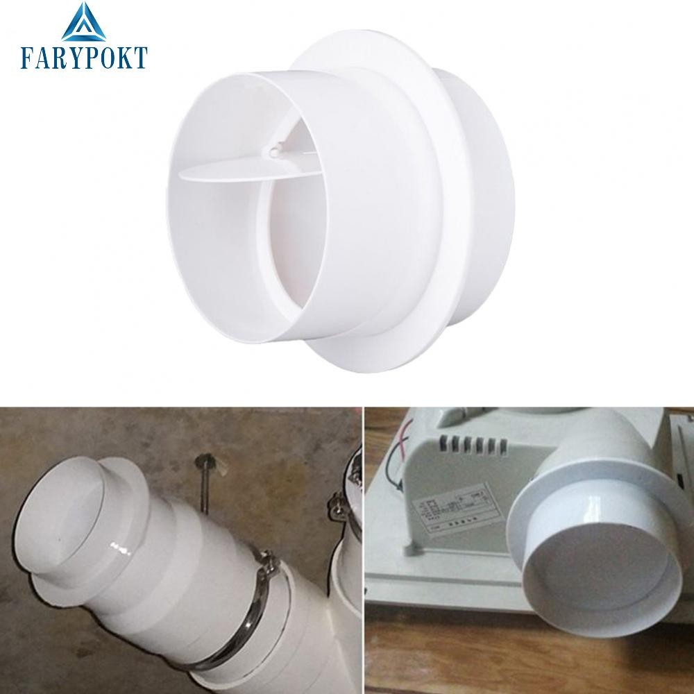 PVC Round Pipe Backdraft Damper for Optimal For Bathroom Kitchen ...