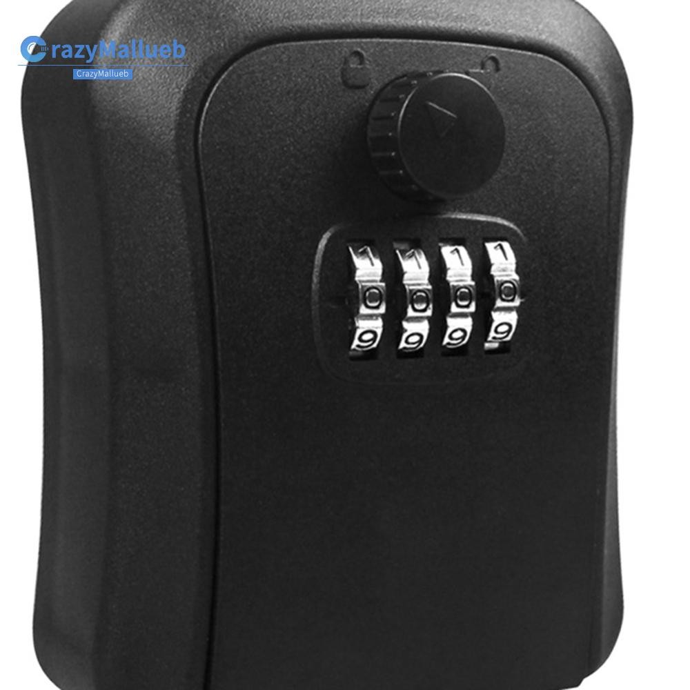 4 Digit Combination Lockbox Waterproof Resettable Code Safe Security ...