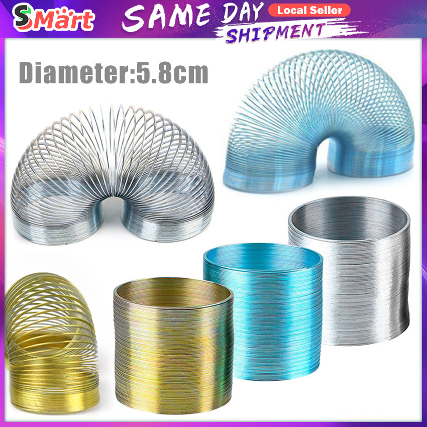Magic Rainbow Metal Slinkys Spring Walking Steel Toys | Shopee Philippines