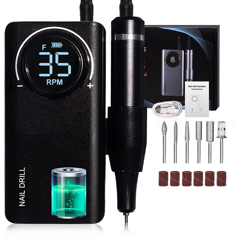 35000RPM Nail Drill Rig Electric Nail Machine Nail Polisher ...