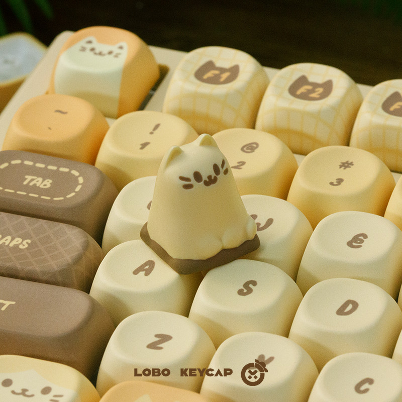 Meow Cat Keycap Cute Cartoon MX Switch Mechanical Keyboard Handmade DIY ...