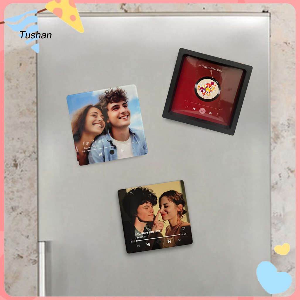 [Ts] Voice Recording Fridge Magnet Customized Refrigerator Magnet Fun ...