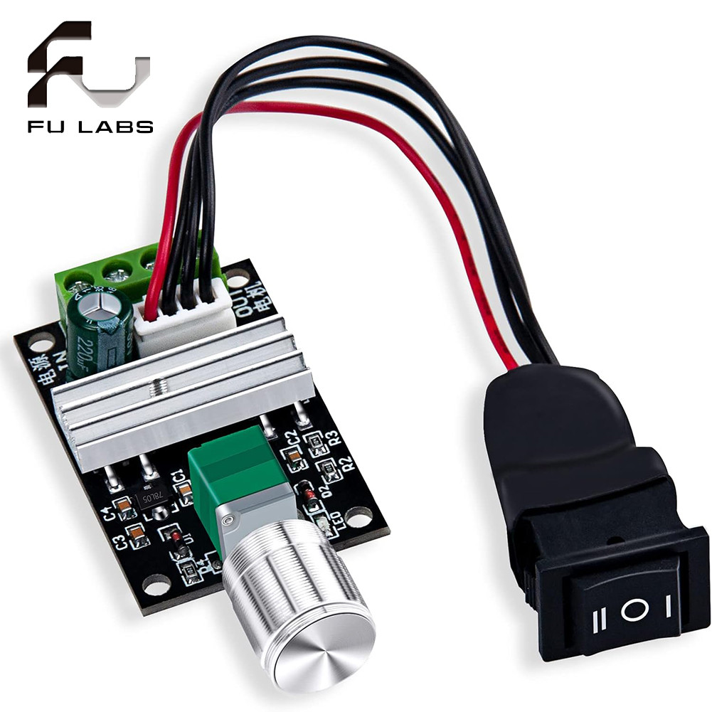 DC 6V 12V 24V 28V 3A 80W DC Motor Speed Controller PWM Speed Adjustable Reversible Switch 1203BB ...
