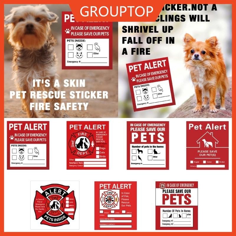 GROUP Pet Inside Alert Sticker Warning Labels Waterproof and Durable ...