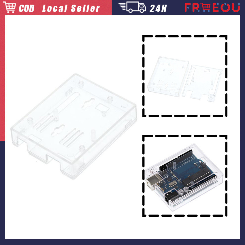 Arduino UNO R3 Case Enclosure Clear Gloss Acrylic Computer Box Compatible with Arduino UNO R3 ...