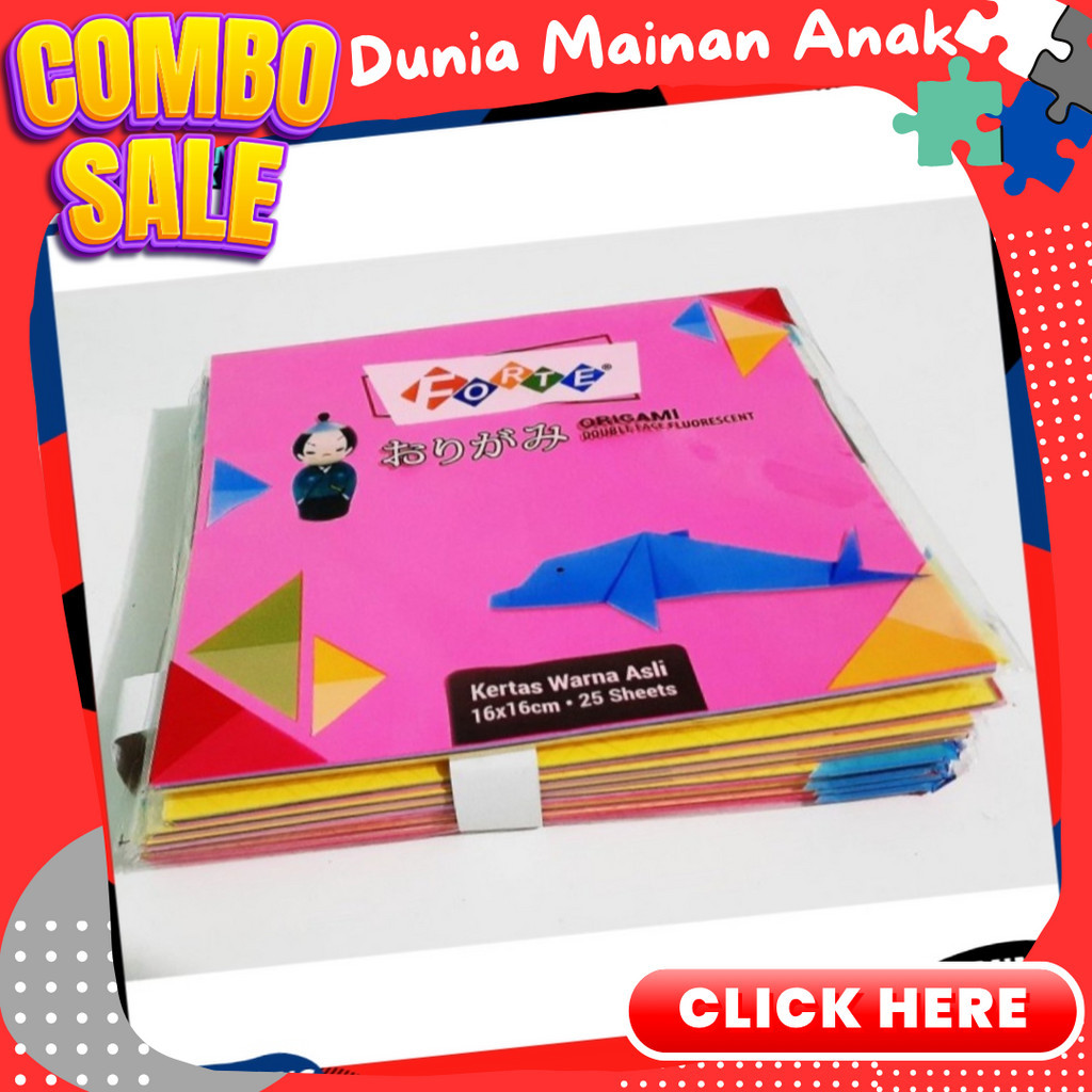 One PACK (25 Sheets Contents) ORIGAMI FORTE DOUBLE Sided Folding Paper ...