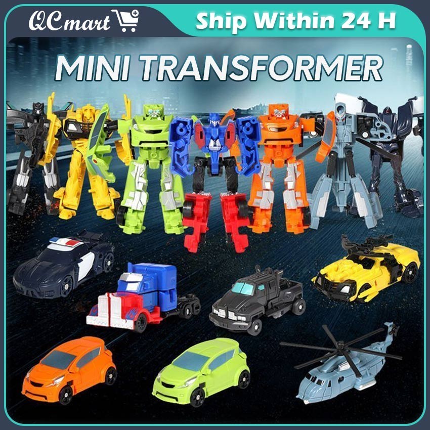 【Fast Shipment】 Mini Transformer Toy Optimus Prime Megatron Robots Car ...