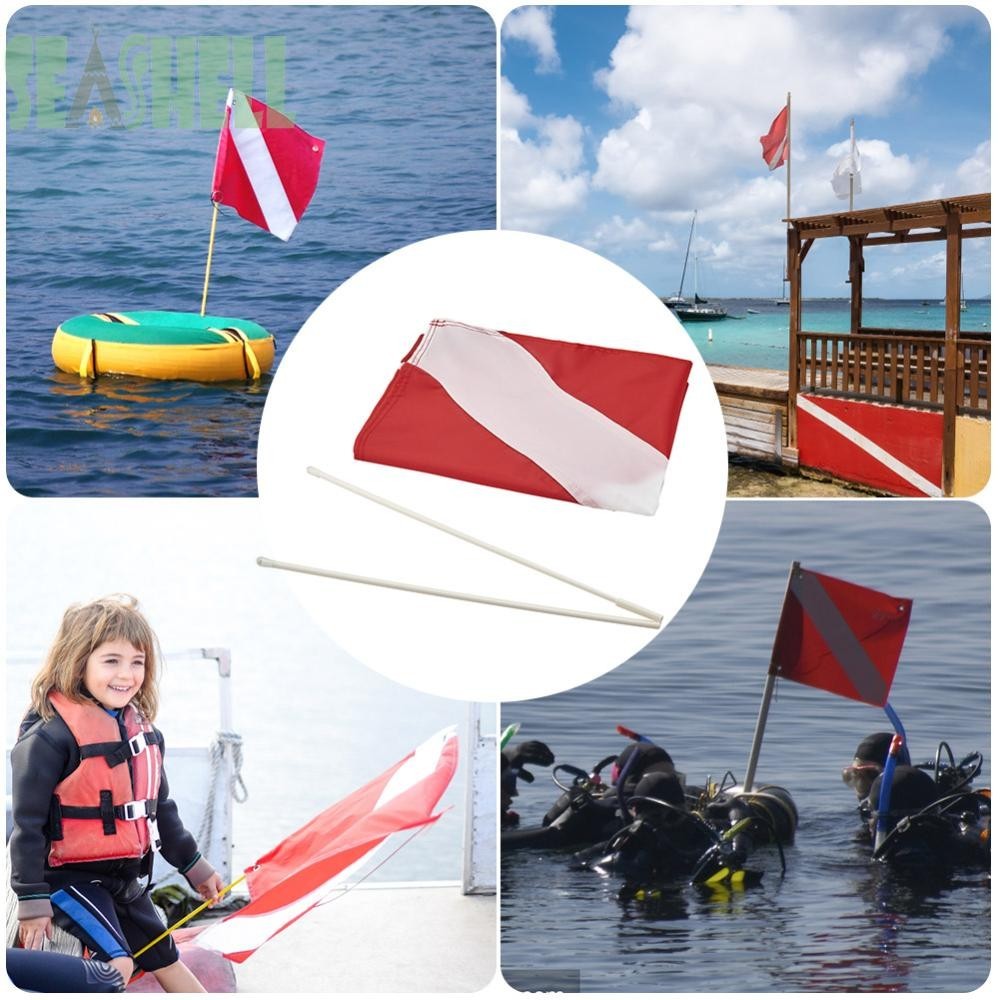 Multipurpose Dive Flag Quick Assembly Diver Down Flag for Boat ...
