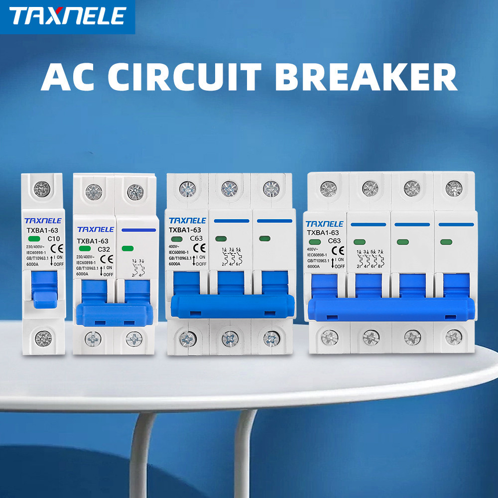 AC MCB Circuit breaker 1P 2P 3P 4P 230V 400V 6KA Mini Air Switch 10A 16A 20A 32A 40A 50A 63A ...