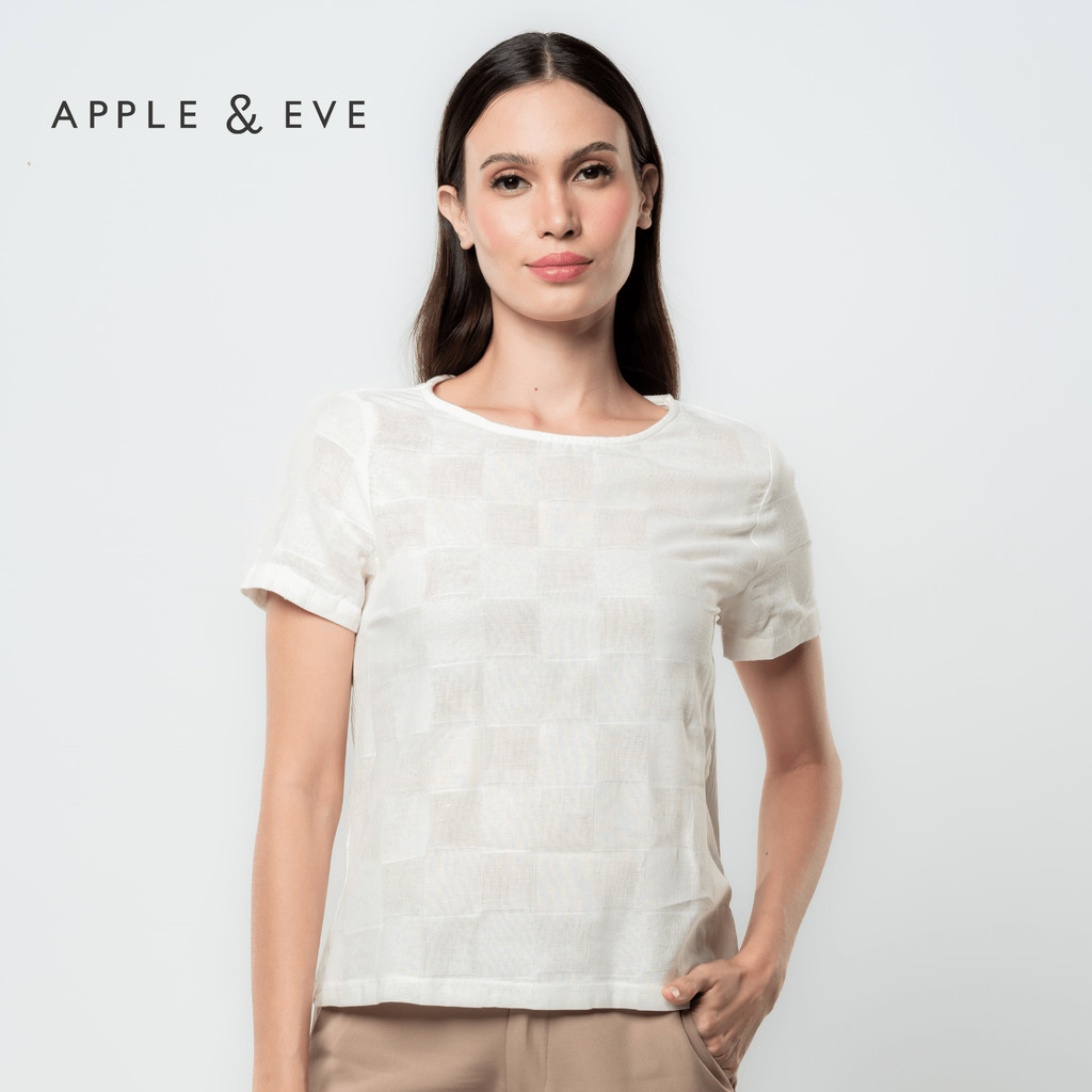 Apple & Eve Elle Textured Cotton Boxy Top | Shopee Philippines