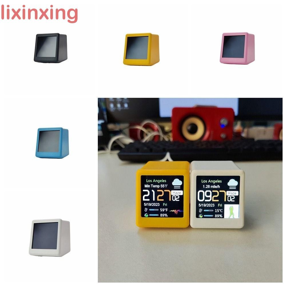 LIXINXING Smart Weather Clock, LCD Digital English Version WiFi Desk ...