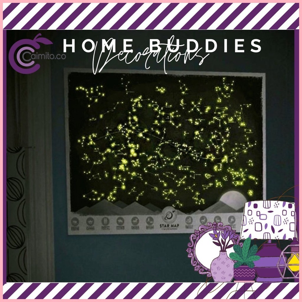 【Hot】 Caimito Co Bedroom Home Wall Glow in the Dark Star Constellation ...